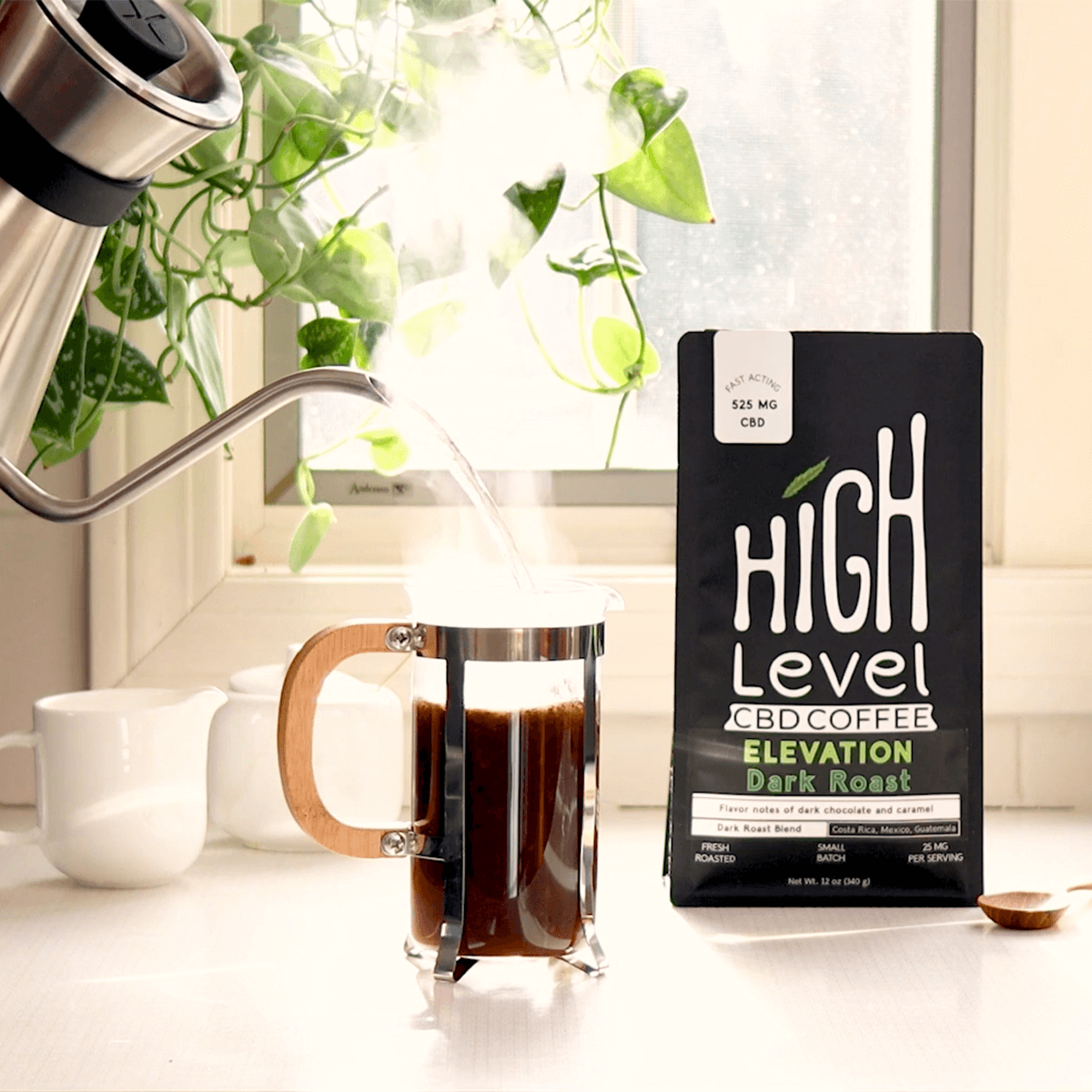 Elevation Blend Dark Roast CBD Coffee | High Level Coffee
